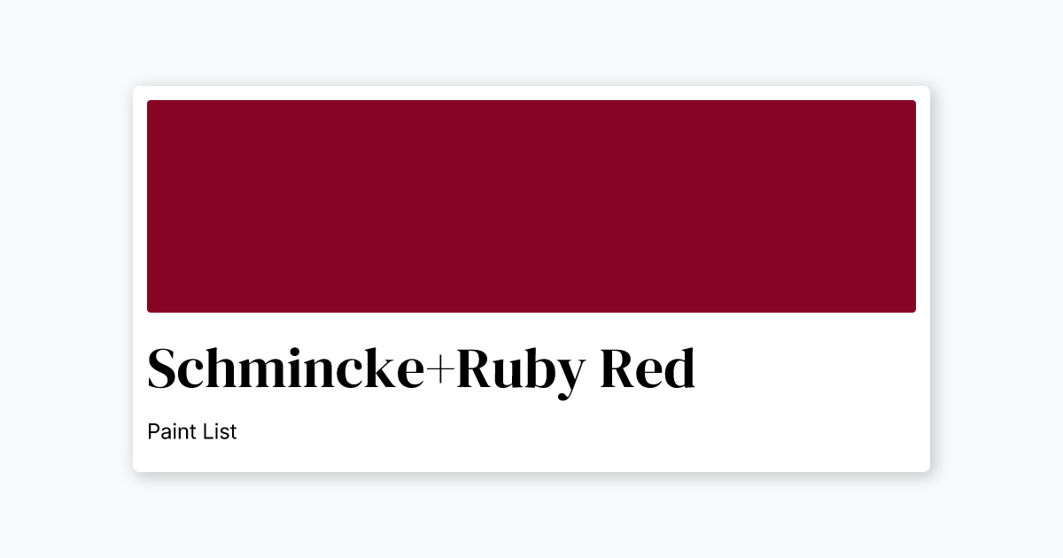 Schmincke Norma Ruby Red