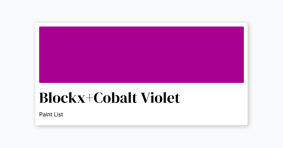 Blockx Artists’ Oil Cobalt Violet